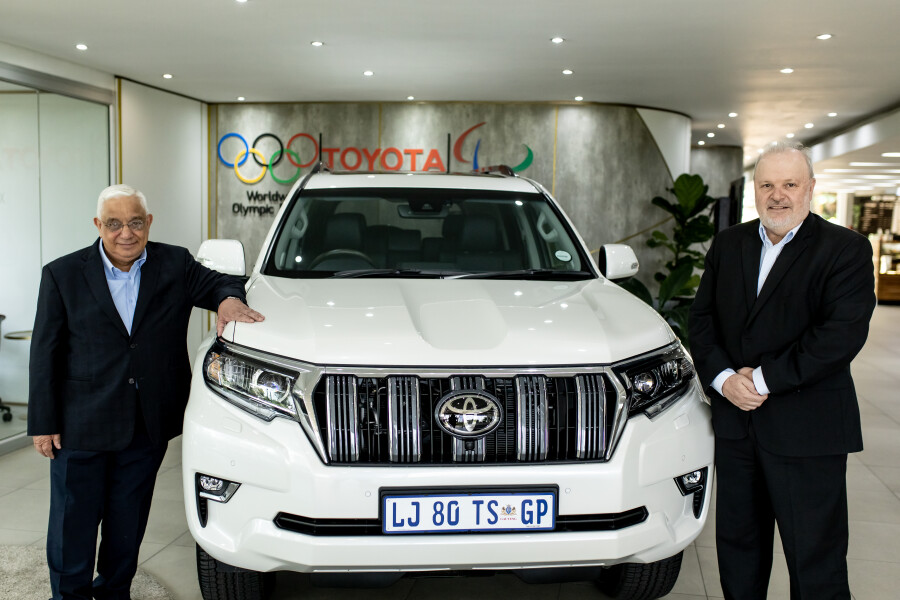 SARU PRESIDENT MARK ALEXANDER, GEARS UP WITH TOYOTA SOUTH AFRICA.
