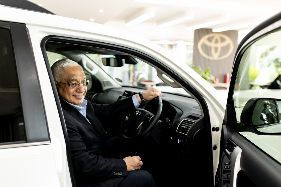 SARU PRESIDENT MARK ALEXANDER, GEARS UP WITH TOYOTA SOUTH AFRICA.